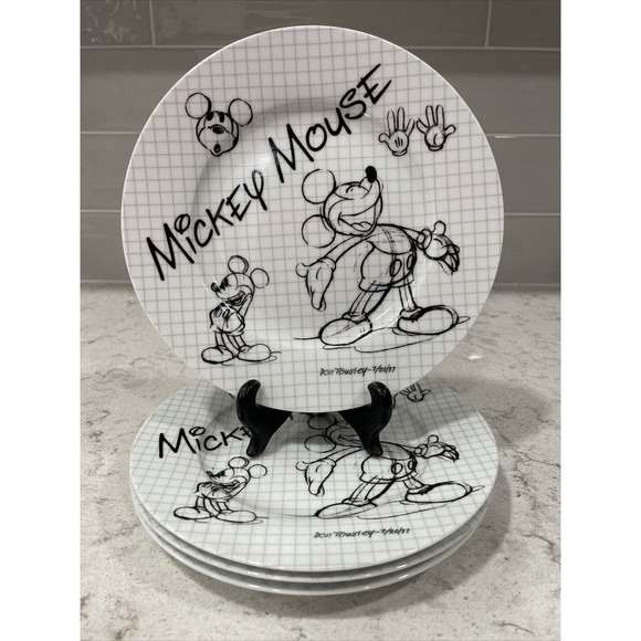 Disney | Dining | Set Of 4 New Disney Sketchbook Mickey Mouse 8 ...